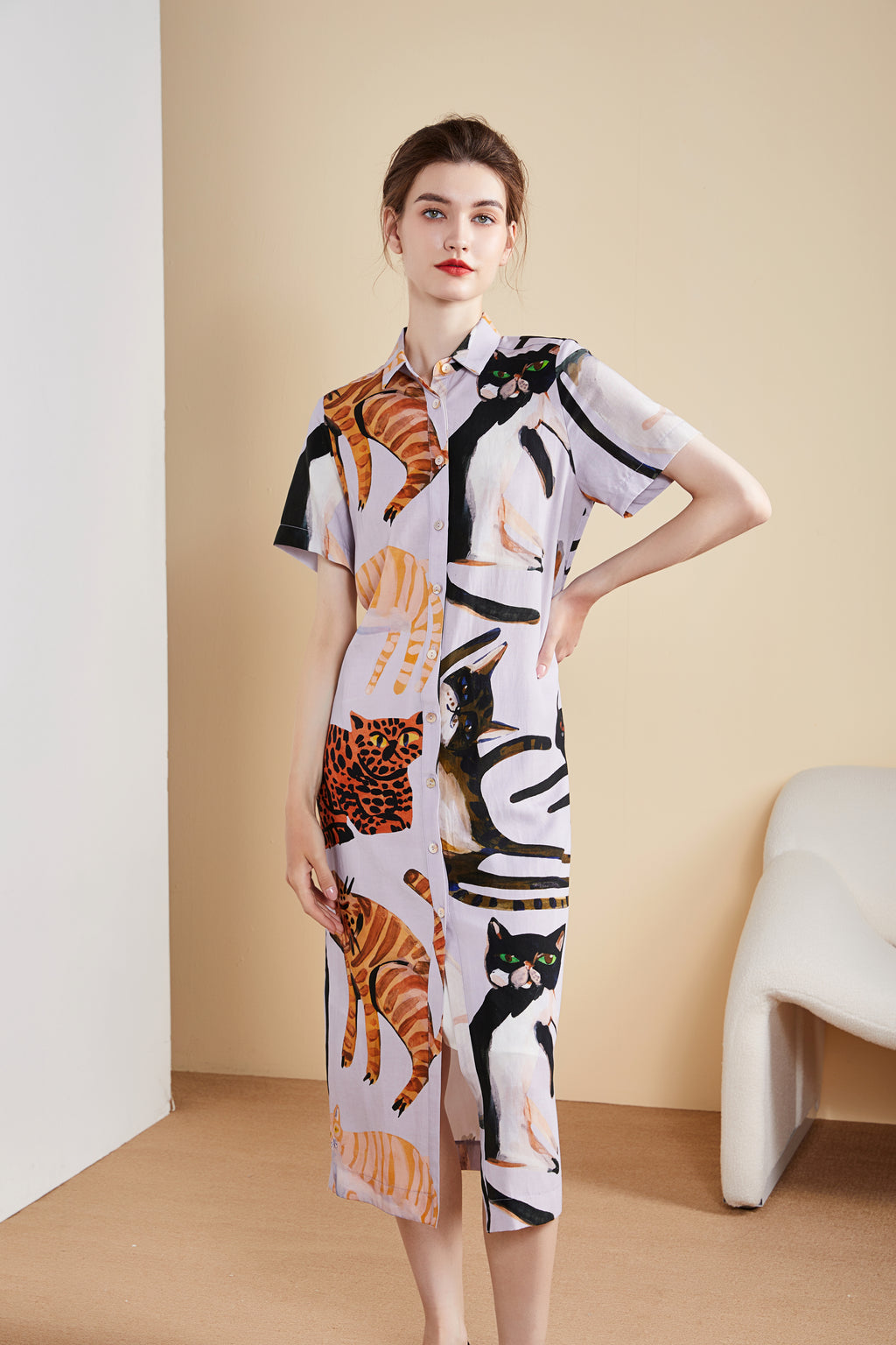 Meow Full Printed Dress – JA.SOCHA